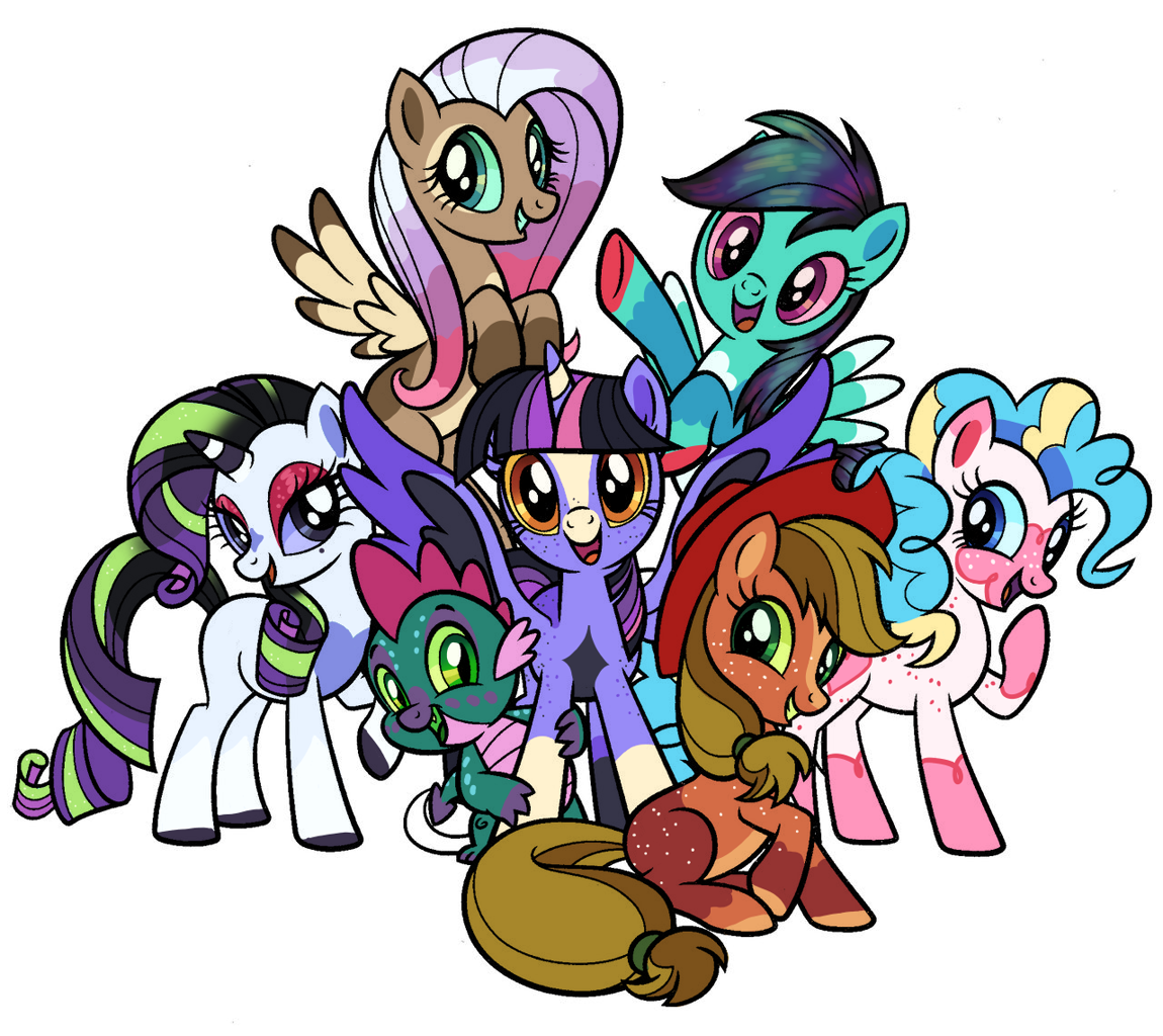 #3330474 - safe, artist:devilbunzz, applejack, fluttershy, pinkie pie ...