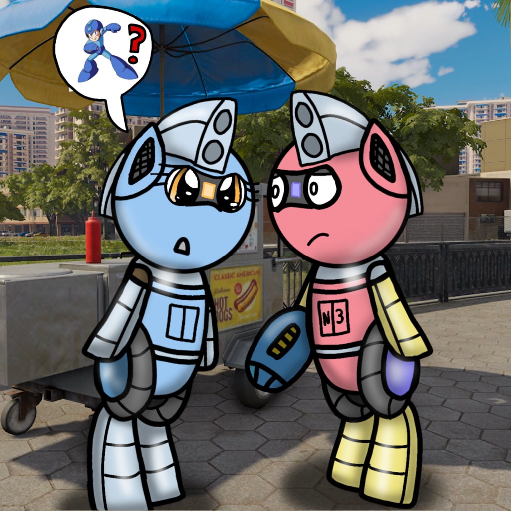 #3314575 - safe, artist:foxfer64_yt, oc, oc only, oc:silverstream (robot pony), oc:trackhead ...