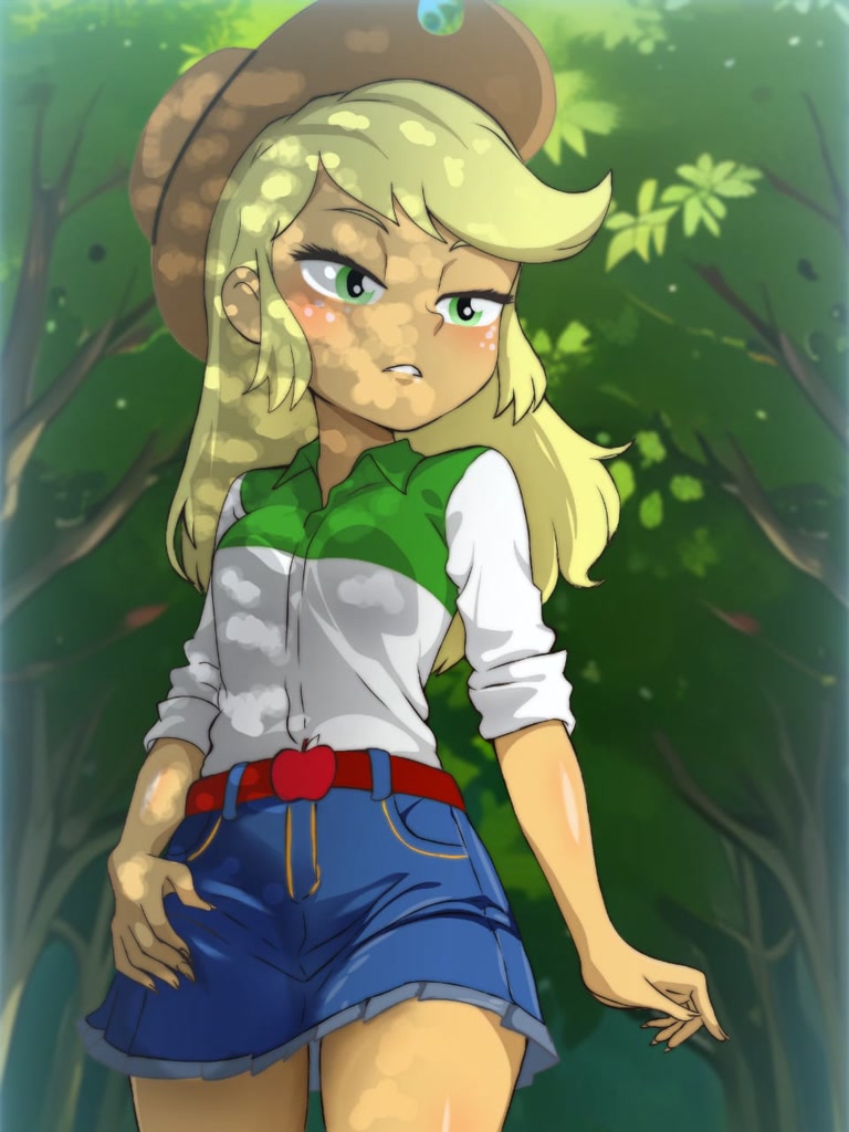 #3332587 - safe, artist:maxtoon24, applejack, human, equestria girls ...