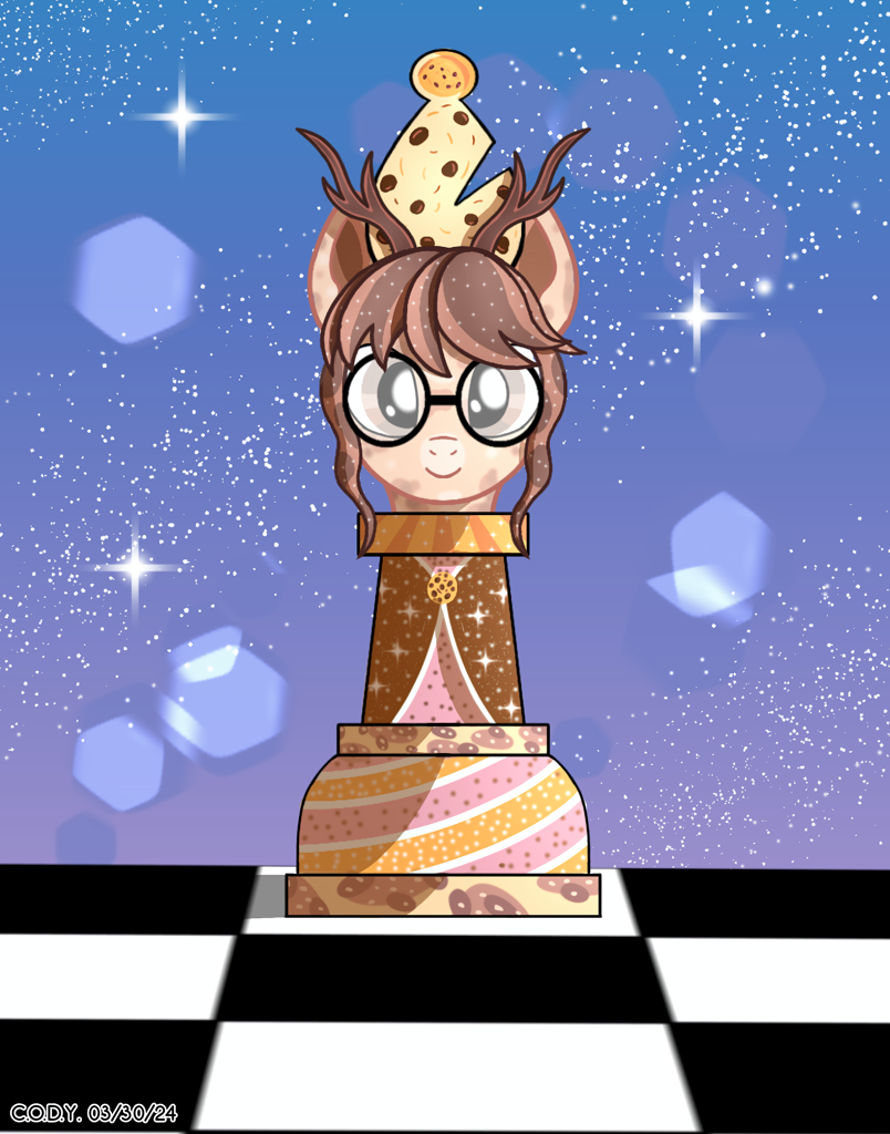 #3332747 - safe, oc, oc:janine, hybrid, pony, antlers, bishop, chess ...