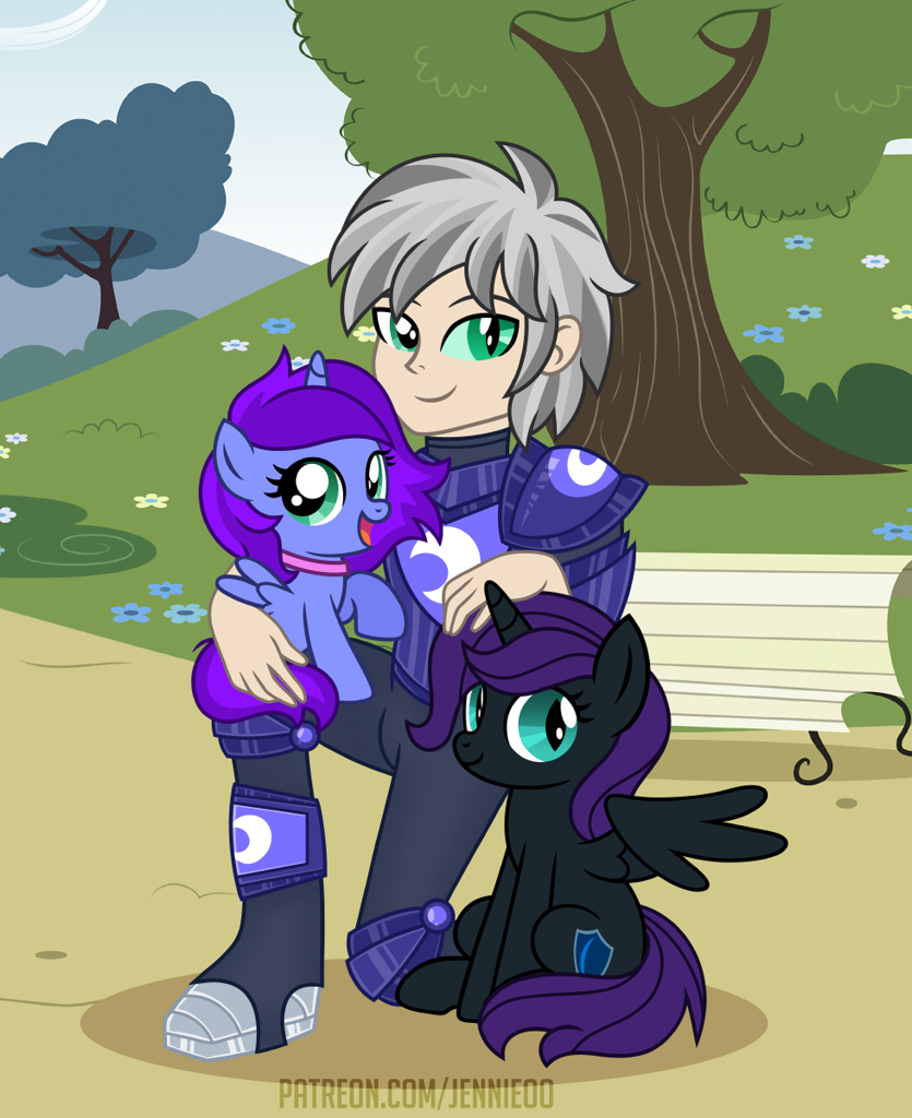 #3315383 - safe, artist:jennieoo, oc, oc only, oc:aliss, oc:nyx, alicorn, pony, equestria girls ...