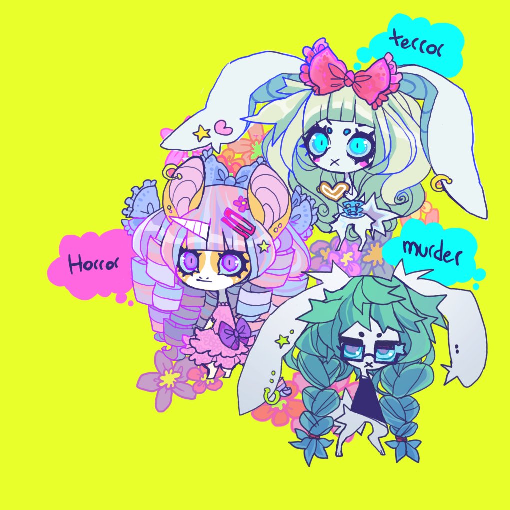 #3315392 - safe, artist:cutesykill, oc, oc:bubblebite, oc:rusakko, oc ...