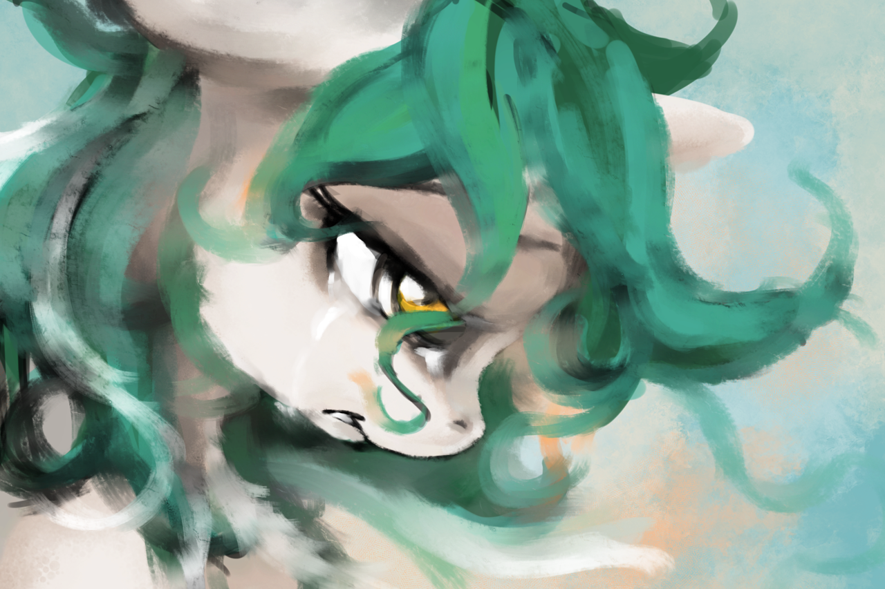 #3315842 - safe, artist:ruby, oc, oc only, oc:asha, pony, unicorn, bust ...