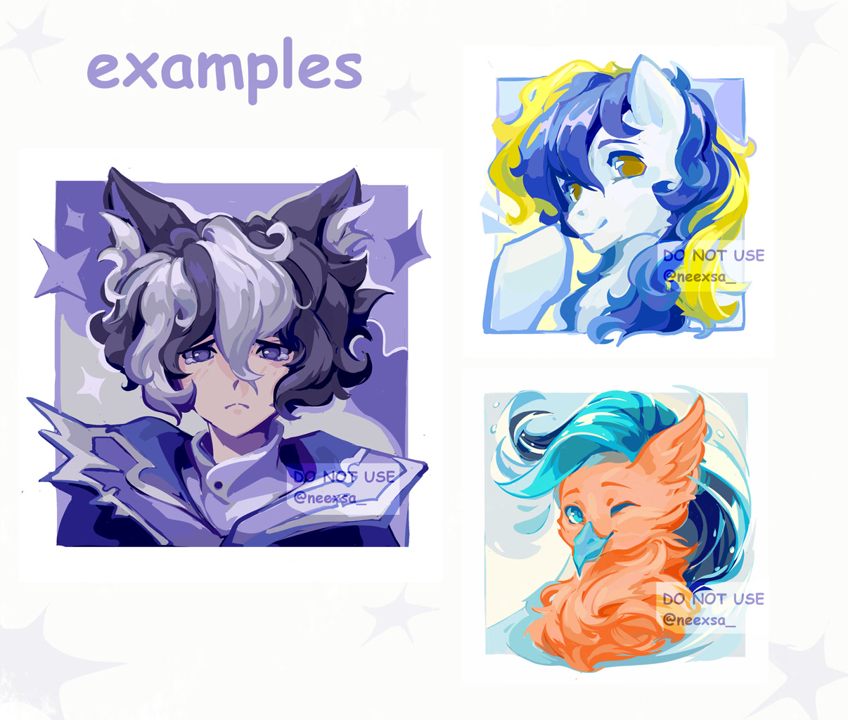 #3316618 - safe, artist:neexsa, oc, oc only, griffon, human, pony, bust ...