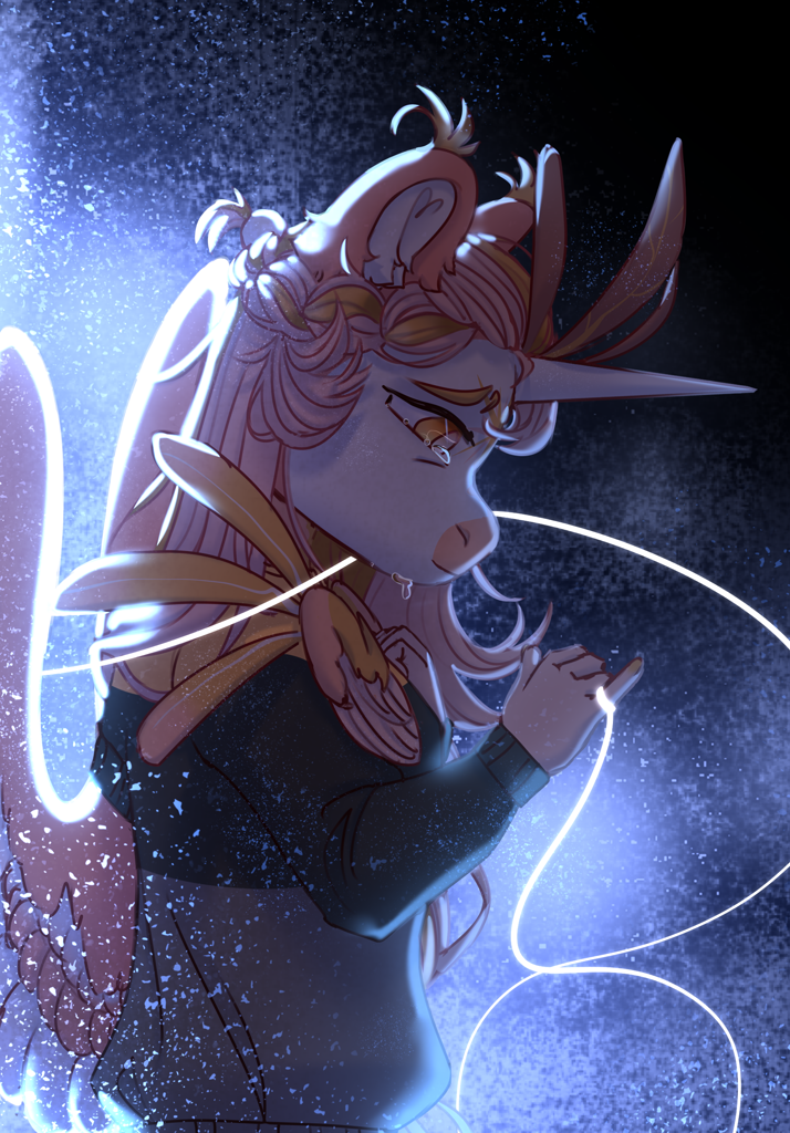 #3316876 - safe, artist:medkit, oc, oc only, oc:vespera starshine, alicorn, anthro, unguligrade ...