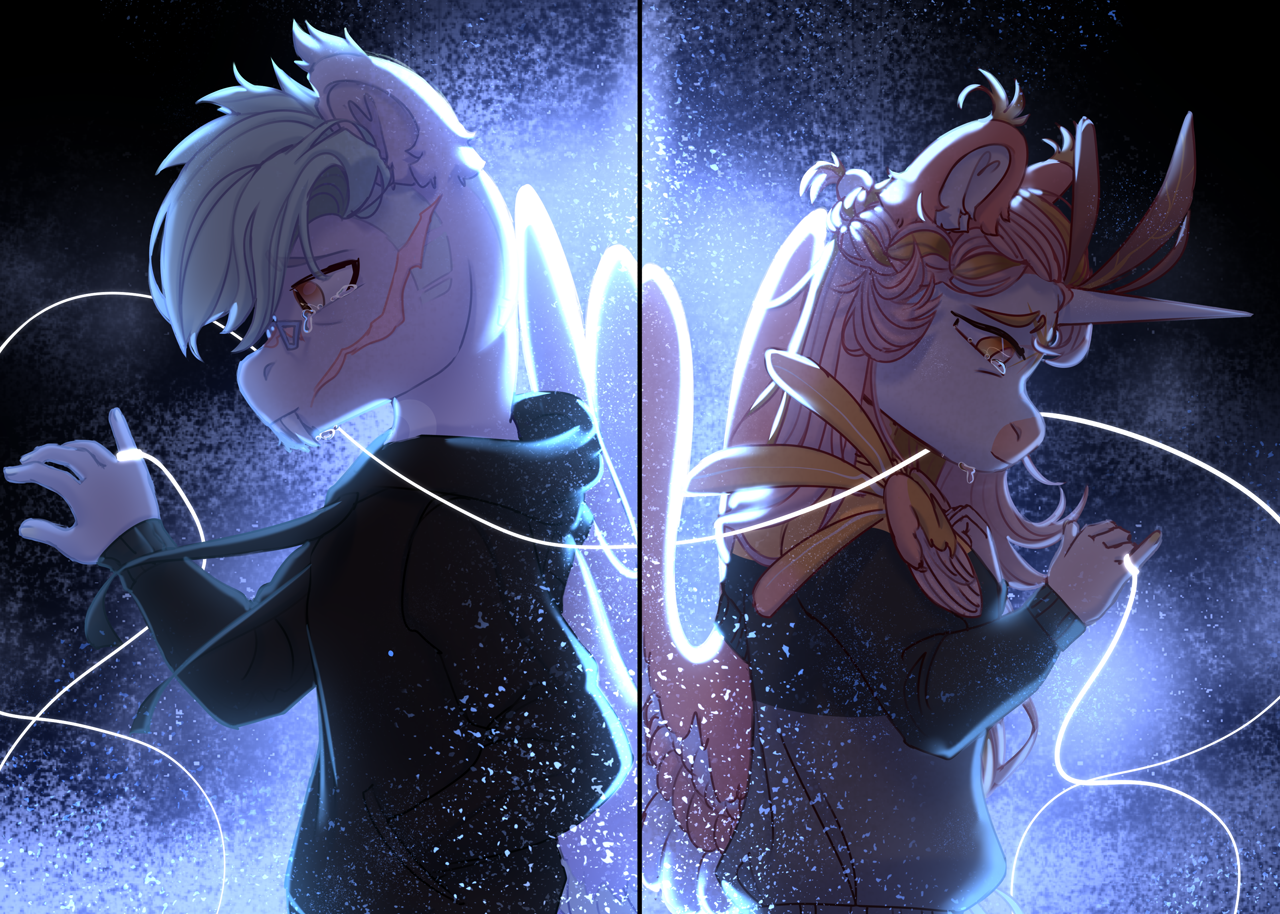 #3316889 - safe, artist:medkit, oc, oc only, oc:hako, oc:vespera ...