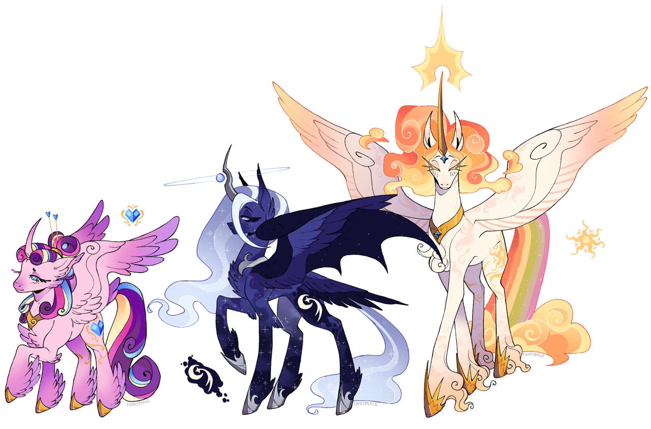 3318134 Safe Artist Finnspaace Princess Cadance Princess Celestia