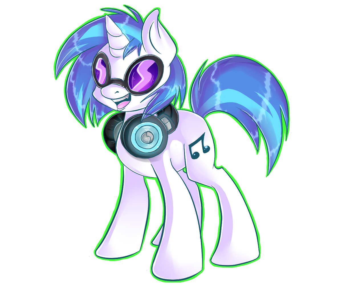 #3318325 - safe, artist:asafary, dj pon-3, vinyl scratch, pony, unicorn, g4, female, headphones ...