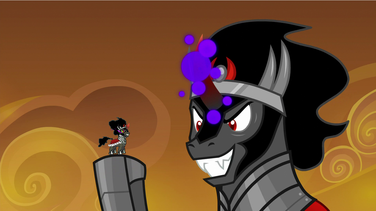 #3334399 - safe, edit, edited screencap, screencap, king sombra, pony ...
