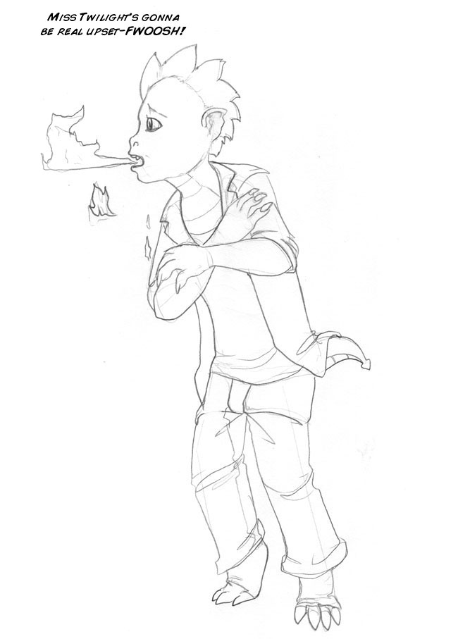 #3341961 - safe, artist:arania, spike, dragon, human, g4, dialogue ...