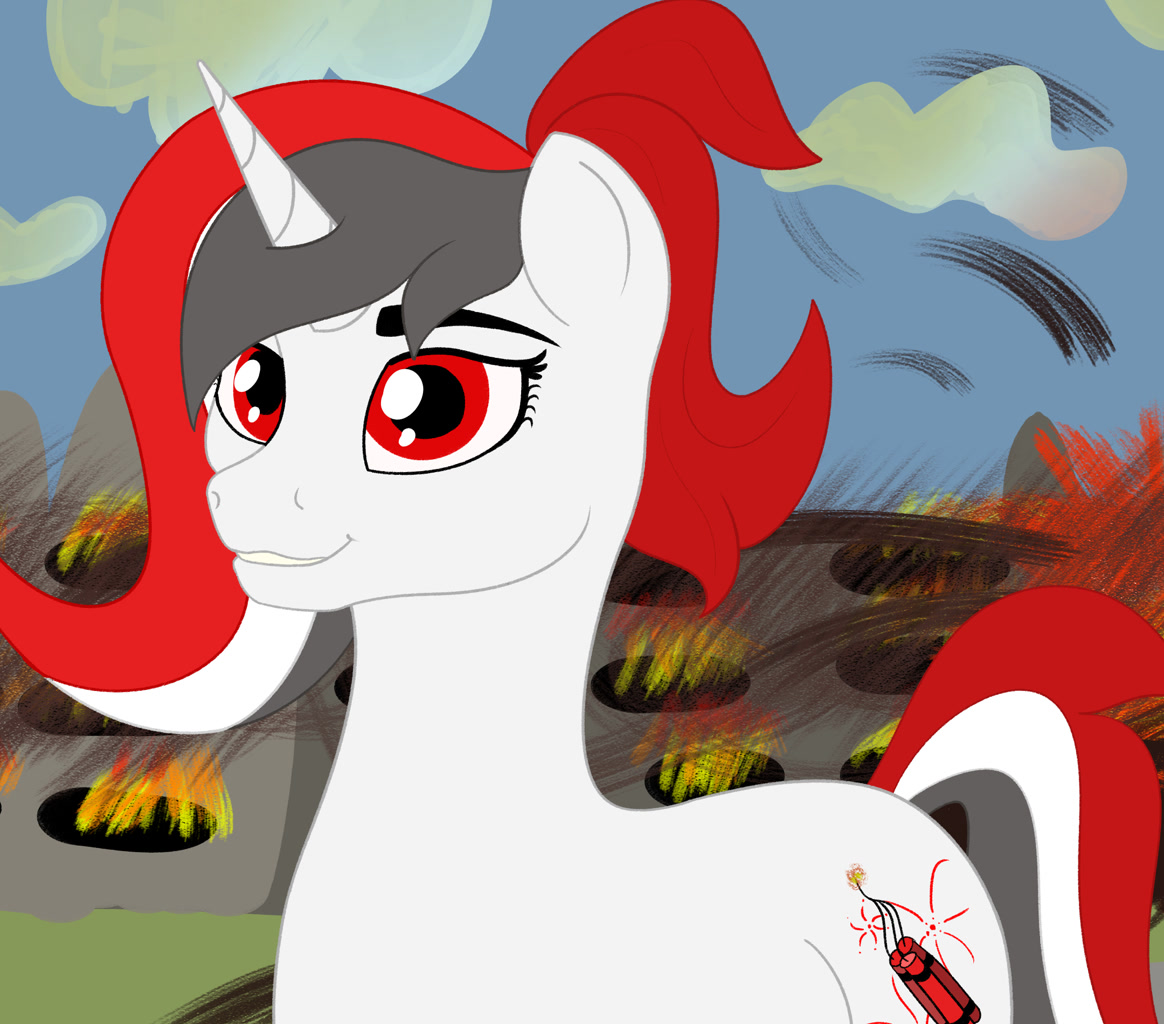 #3342302 - safe, artist:kujivunia, oc, oc only, oc:red rocket, unicorn ...