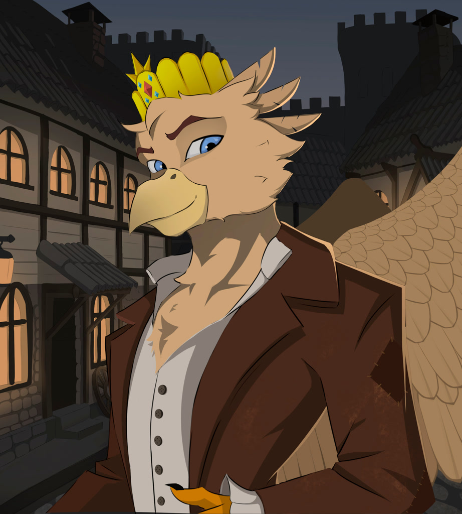 #3343875 - safe, artist:ilizumi, oc, oc only, oc:grover vi, griffon ...