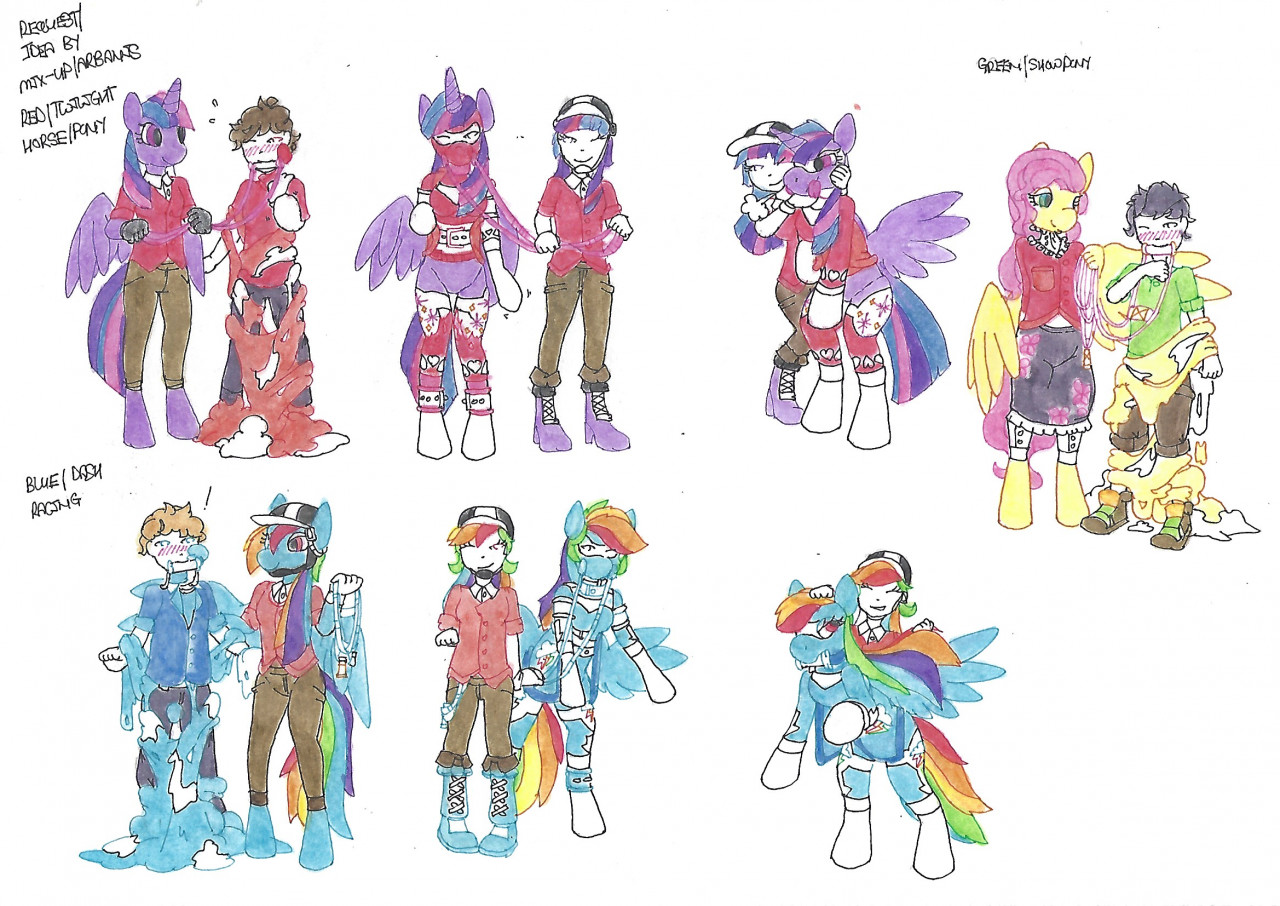 #3345527 - safe, artist:bluelilytz, fluttershy, rainbow dash, twilight ...