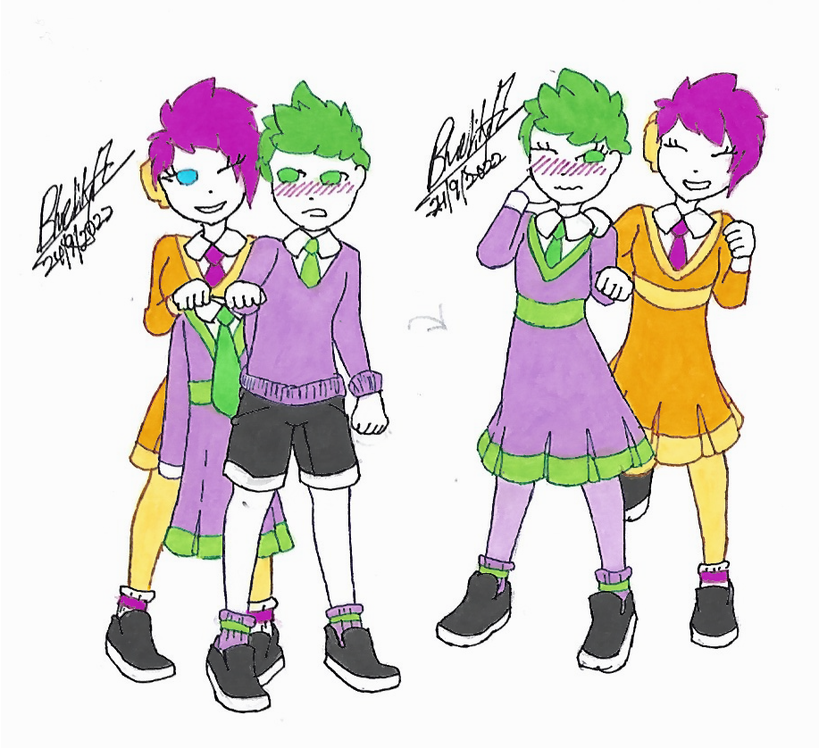 #3345529 - safe, artist:bluelilytz, smolder, spike, human, g4, blushing ...