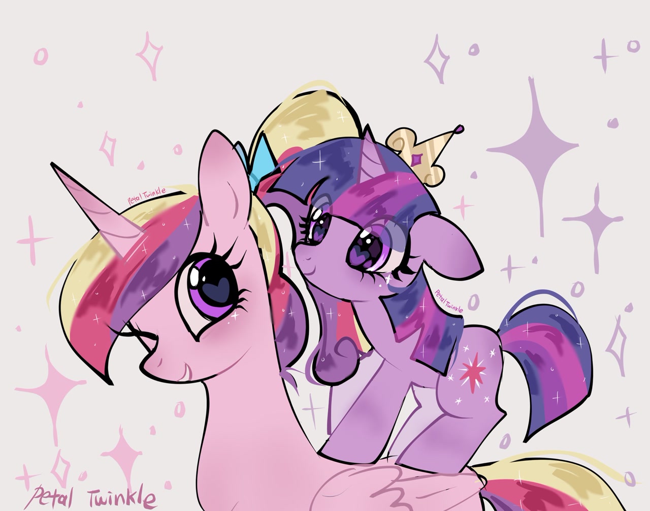 #3345925 - dead source, safe, artist:petaltwinkle, princess cadance, twilight sparkle, alicorn ...