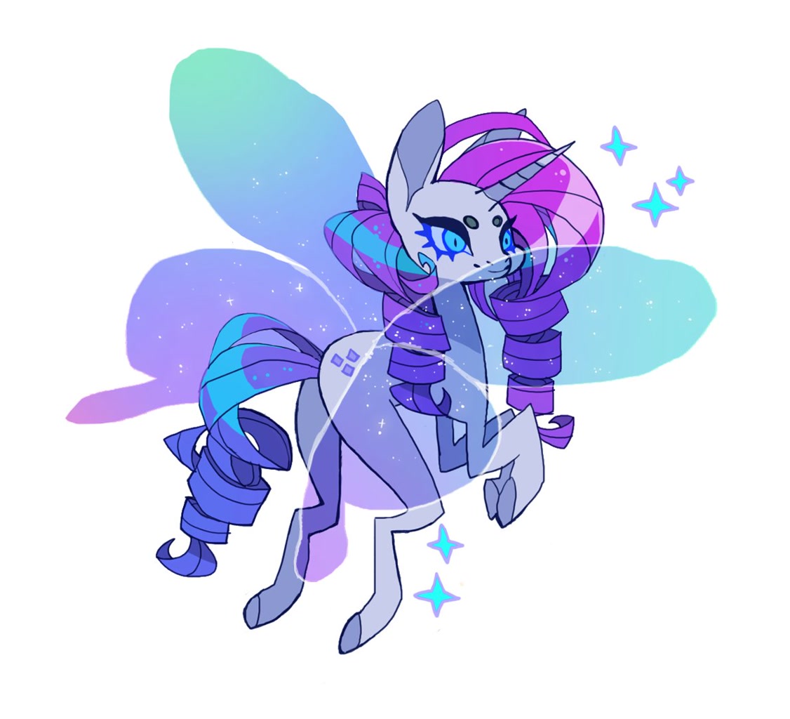 #3335154 - safe, artist:cutesykill, rarity, bug pony, insect, pony ...