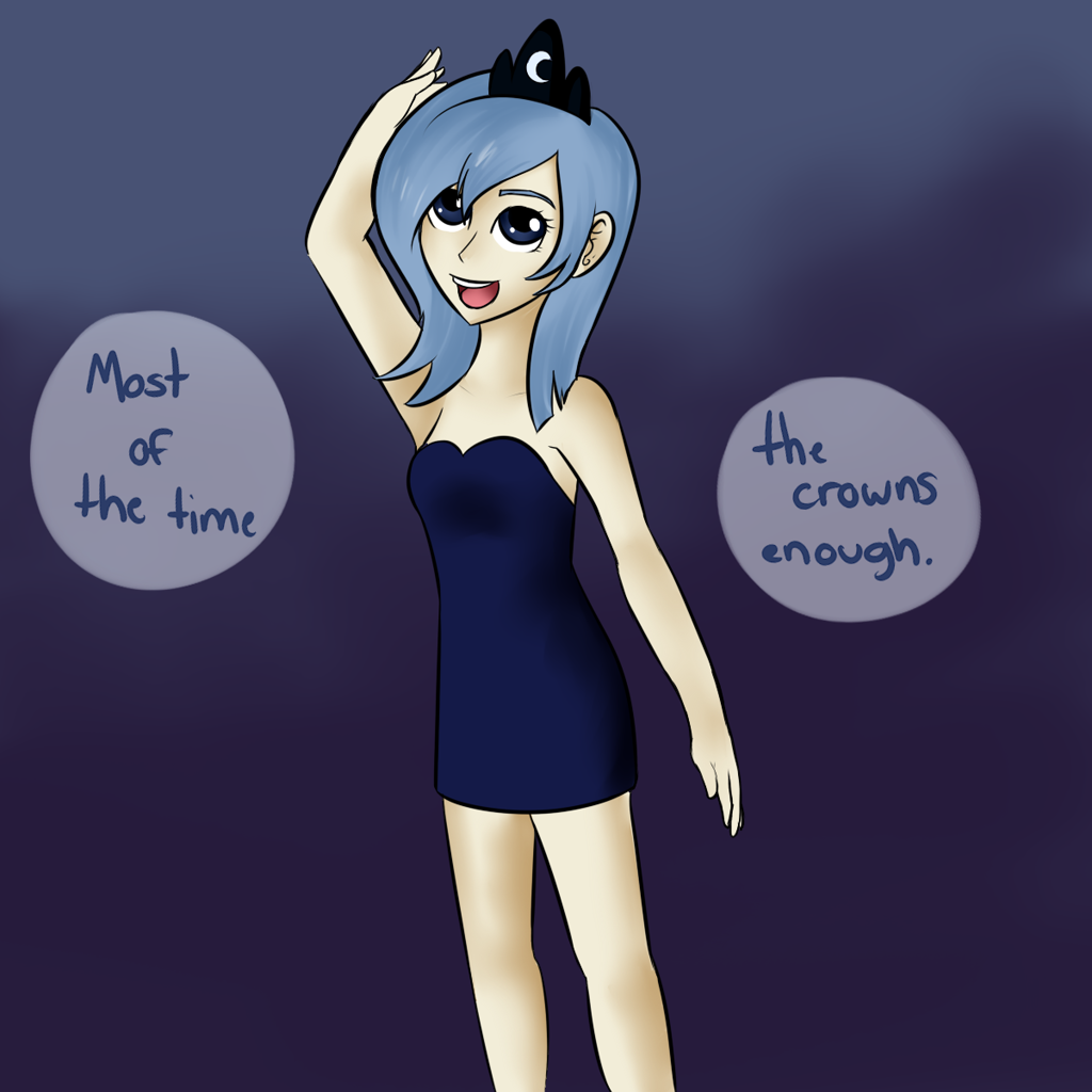 #3335674 - safe, artist:7nights, princess luna, human, ask human luna ...