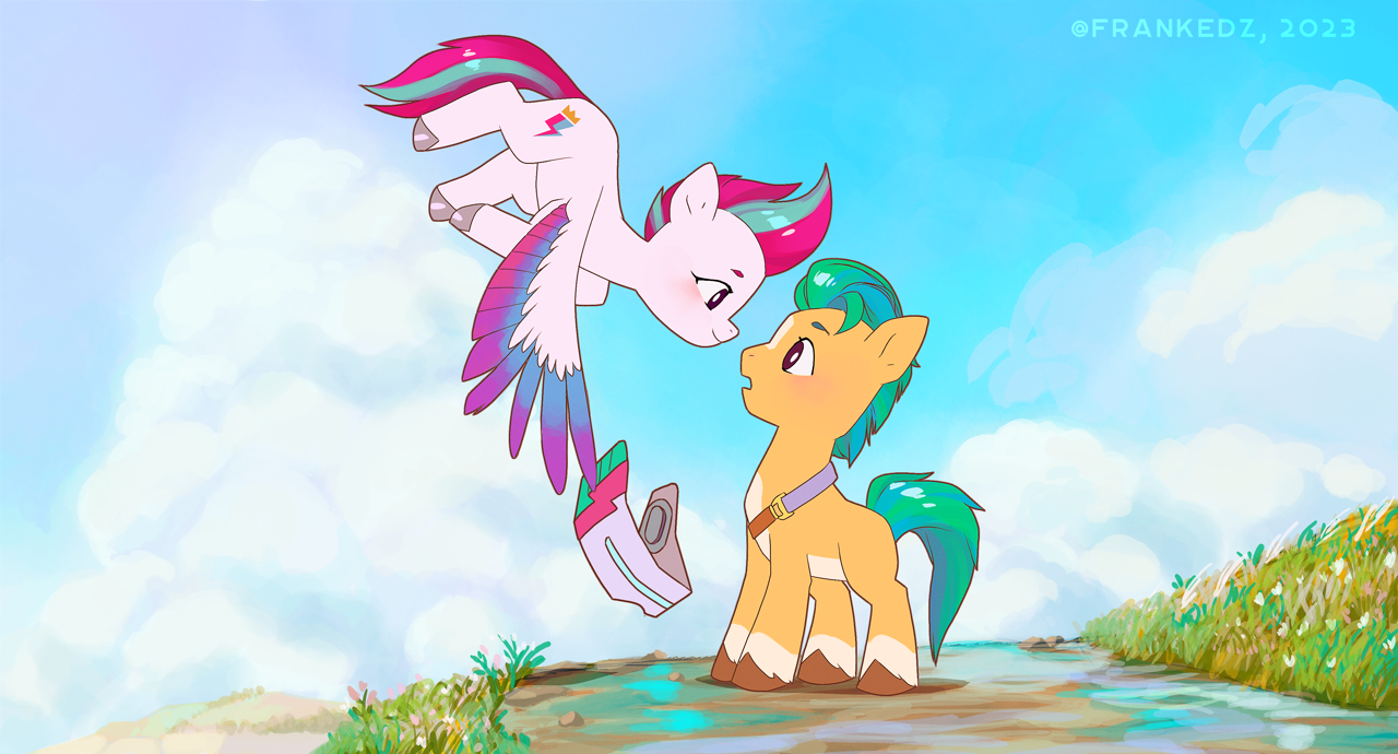 #3335698 - safe, artist:frank3dz, hitch trailblazer, zipp storm, earth ...