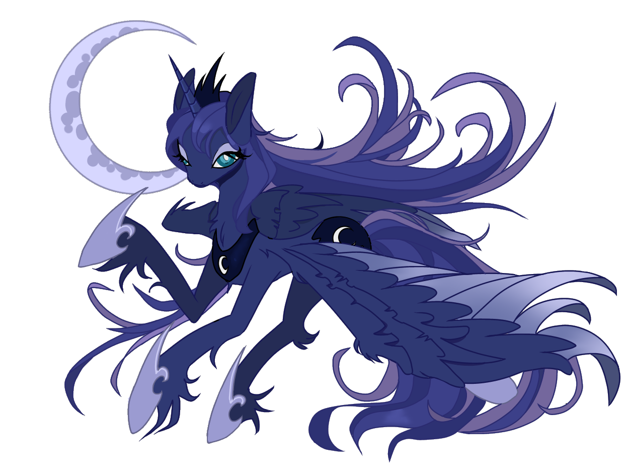 #3348264 - safe, artist:噶, princess luna, alicorn, pony, g4, colored ...