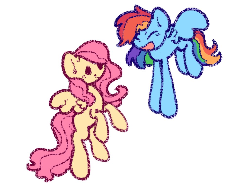 #3349479 - safe, artist:starrymysteryy, fluttershy, rainbow dash ...