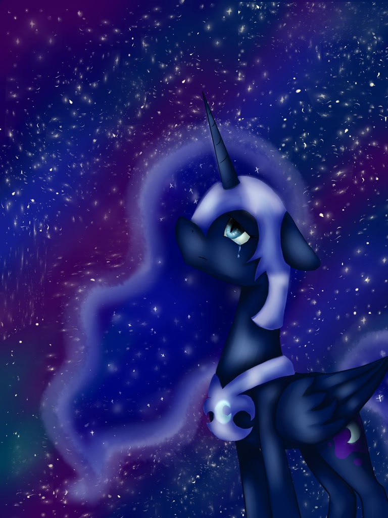 #3350610 - safe, artist:glumarkoj, nightmare moon, alicorn, pony, g4 ...