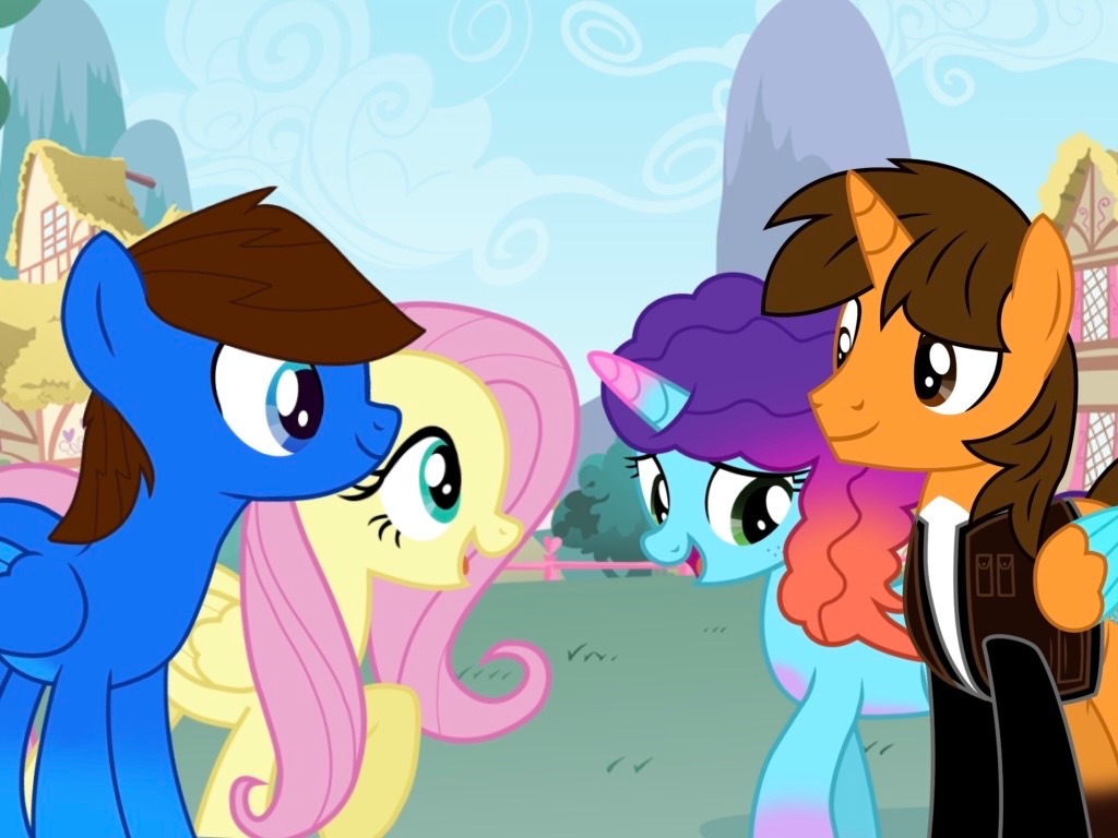 #3351186 - safe, artist:bluemario11, fluttershy, misty brightdawn, oc ...