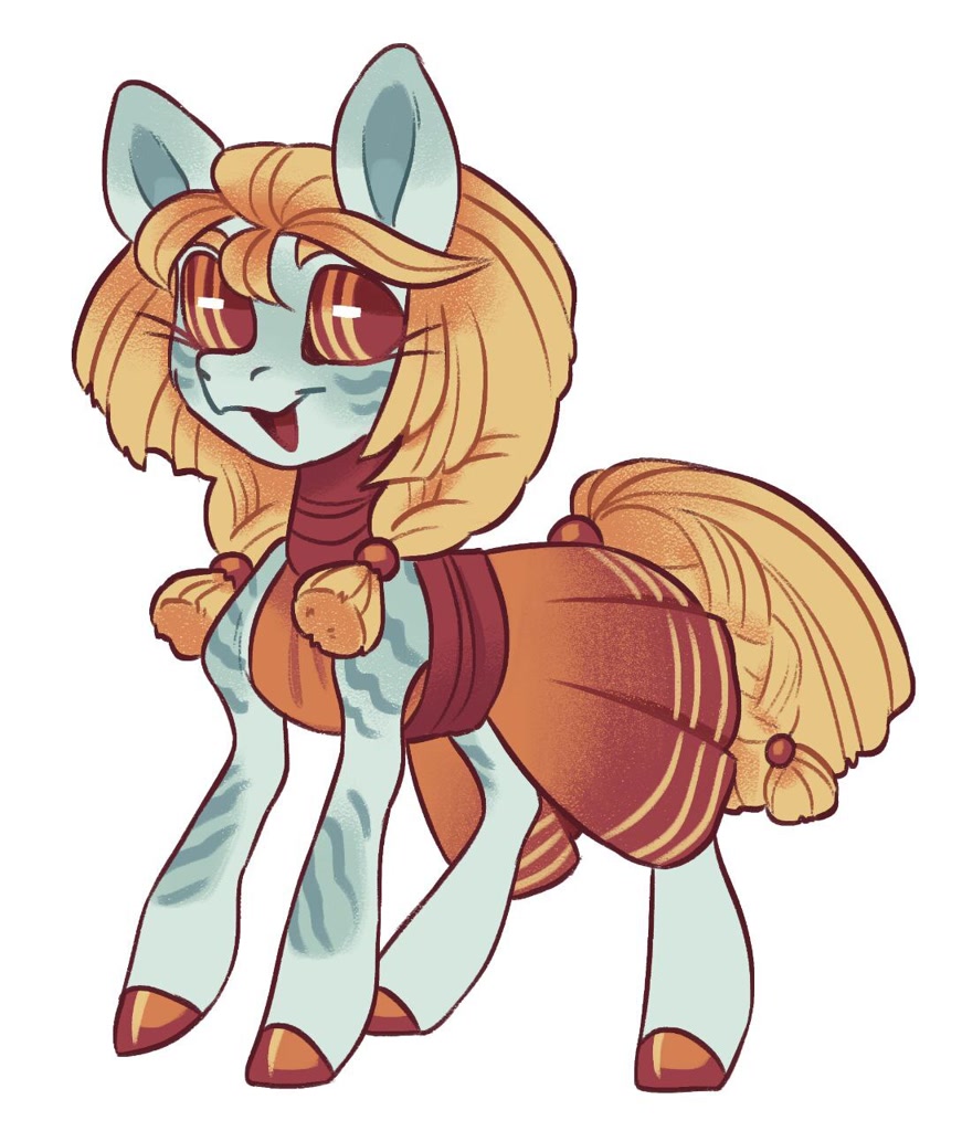 #3351467 - artist needed, source needed, safe, oc, oc only, pony, blonde mane, clothes, female ...