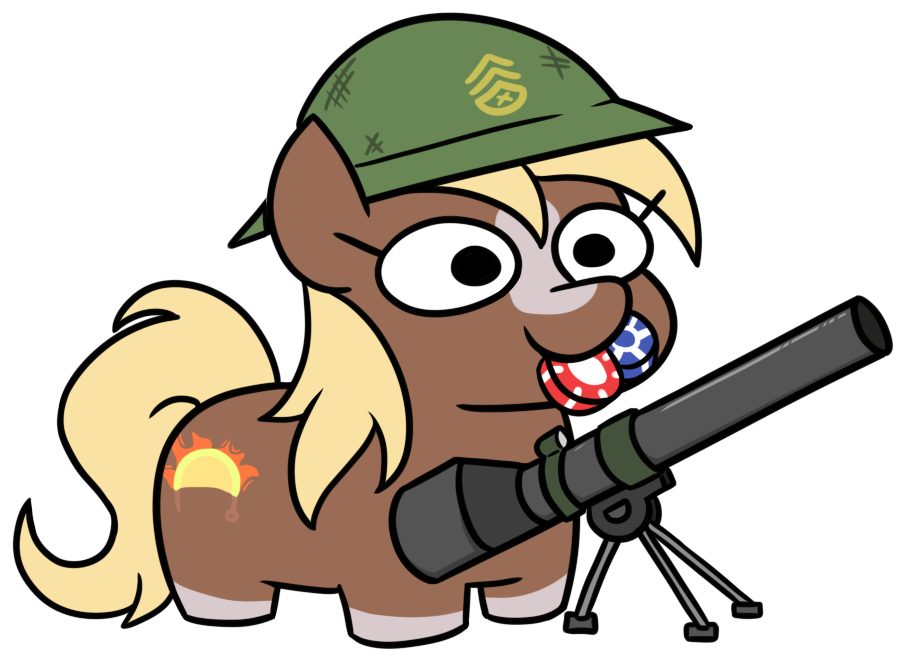 #3352925 - safe, artist:jargon scott, earth pony, pony, army helmet ...