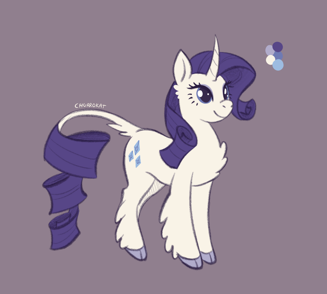 #3353325 - safe, artist:churrokat, rarity, classical unicorn, pony ...