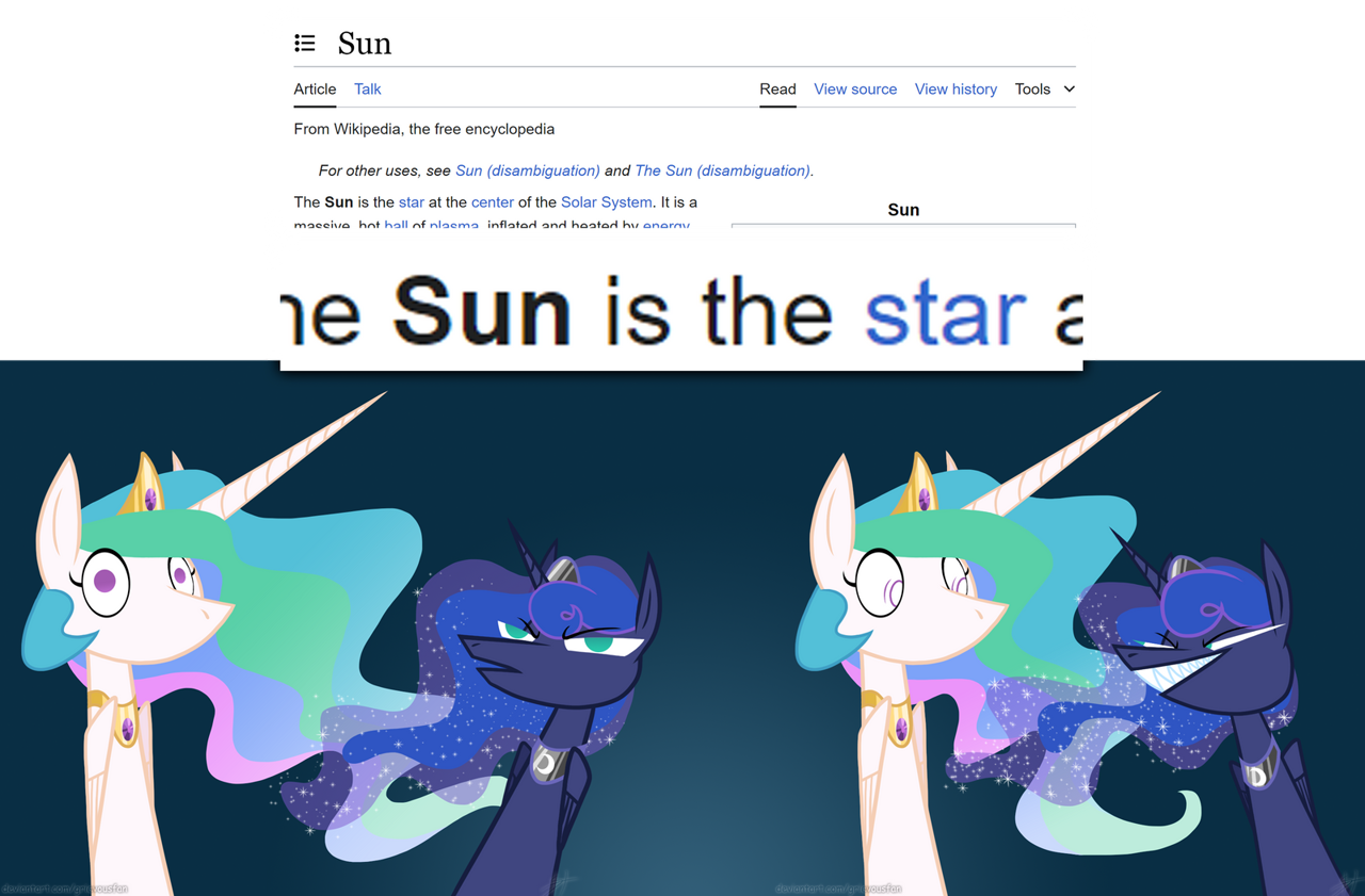 #3336081 - safe, artist:grievousfan, princess celestia, princess luna ...