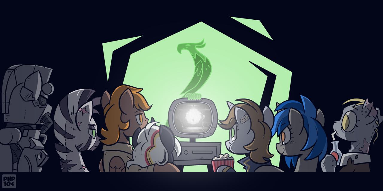 #3336405 - safe, artist:php104, derpy hooves, oc, oc only, oc:calamity ...