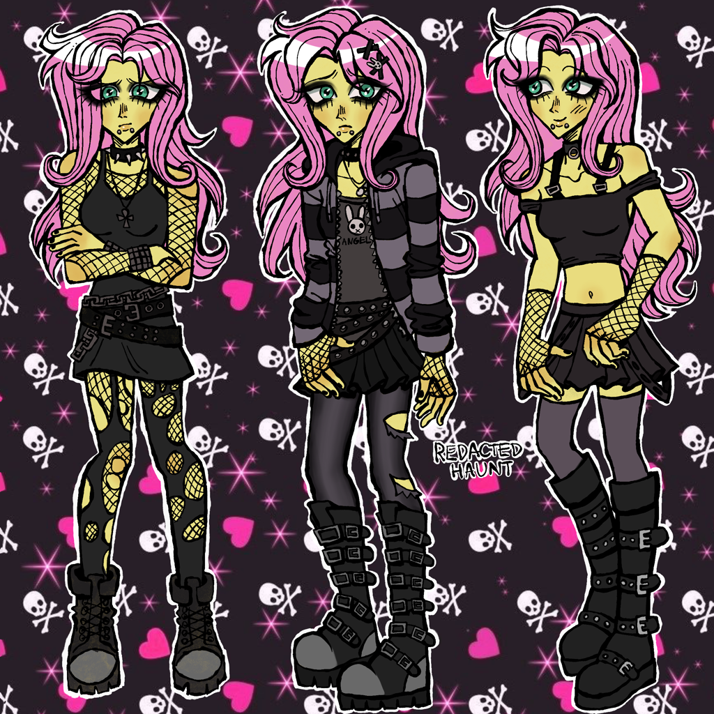 #3336918 - safe, artist:redactedhaunt, fluttershy, human, equestria ...