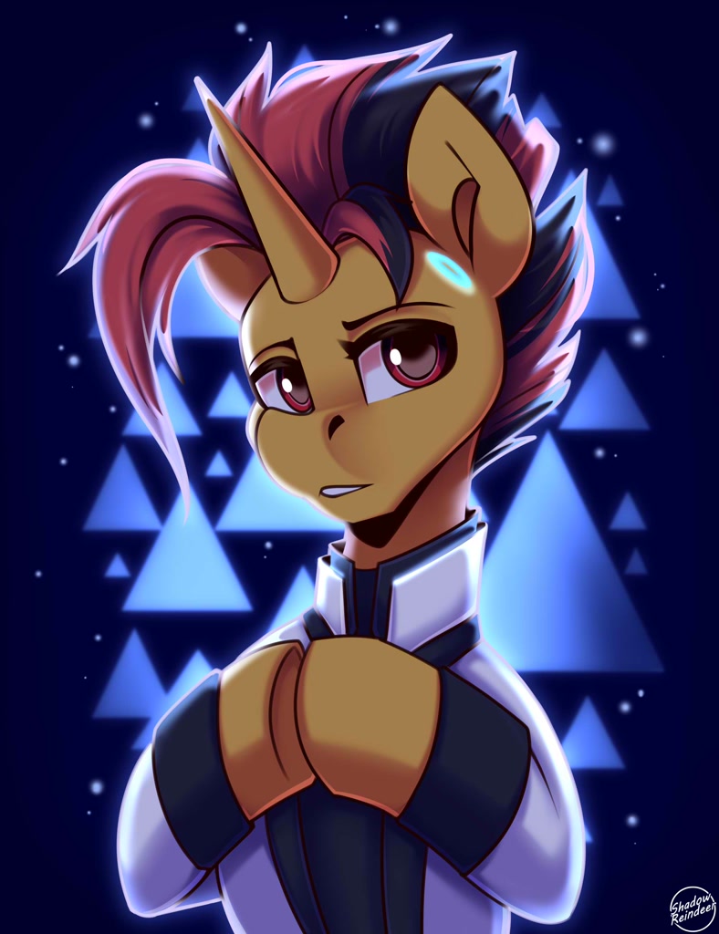 #3337441 - safe, artist:shadowreindeer, oc, oc only, oc:selest light, android, robot, bust ...