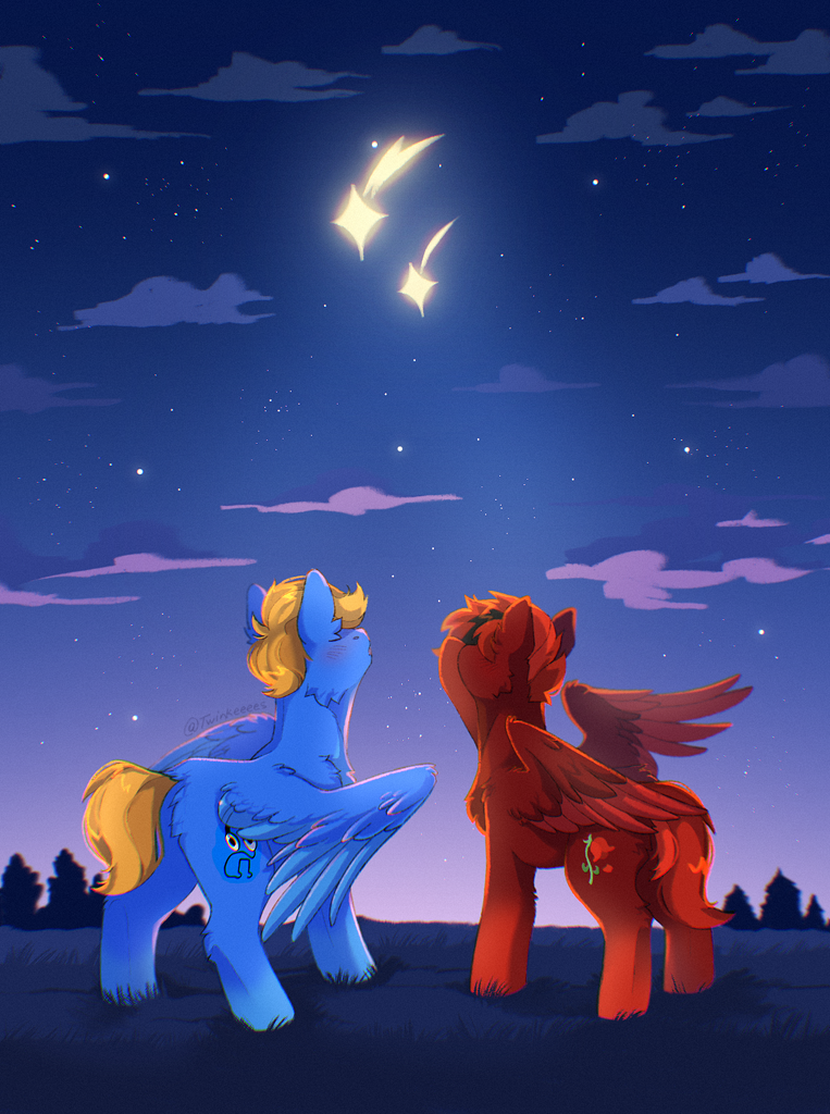 #3338068 - safe, artist:twinkesss, oc, oc only, oc:rio tunehoof, oc:zom ...