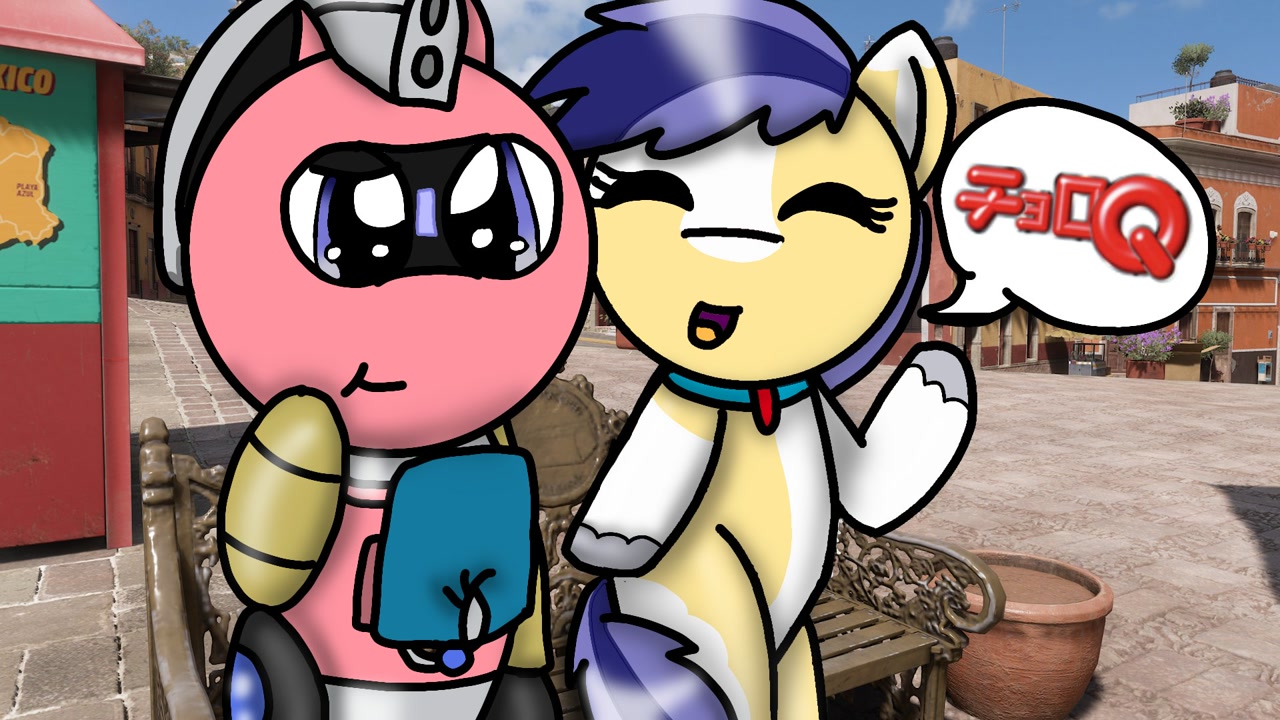 #3338923 - safe, artist:foxfer64_yt, oc, oc:trackhead, oc:twostep ...