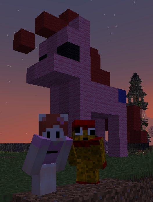 #3339368 - safe, screencap, pinkie pie, oc, g4, duo, minecraft - Derpibooru