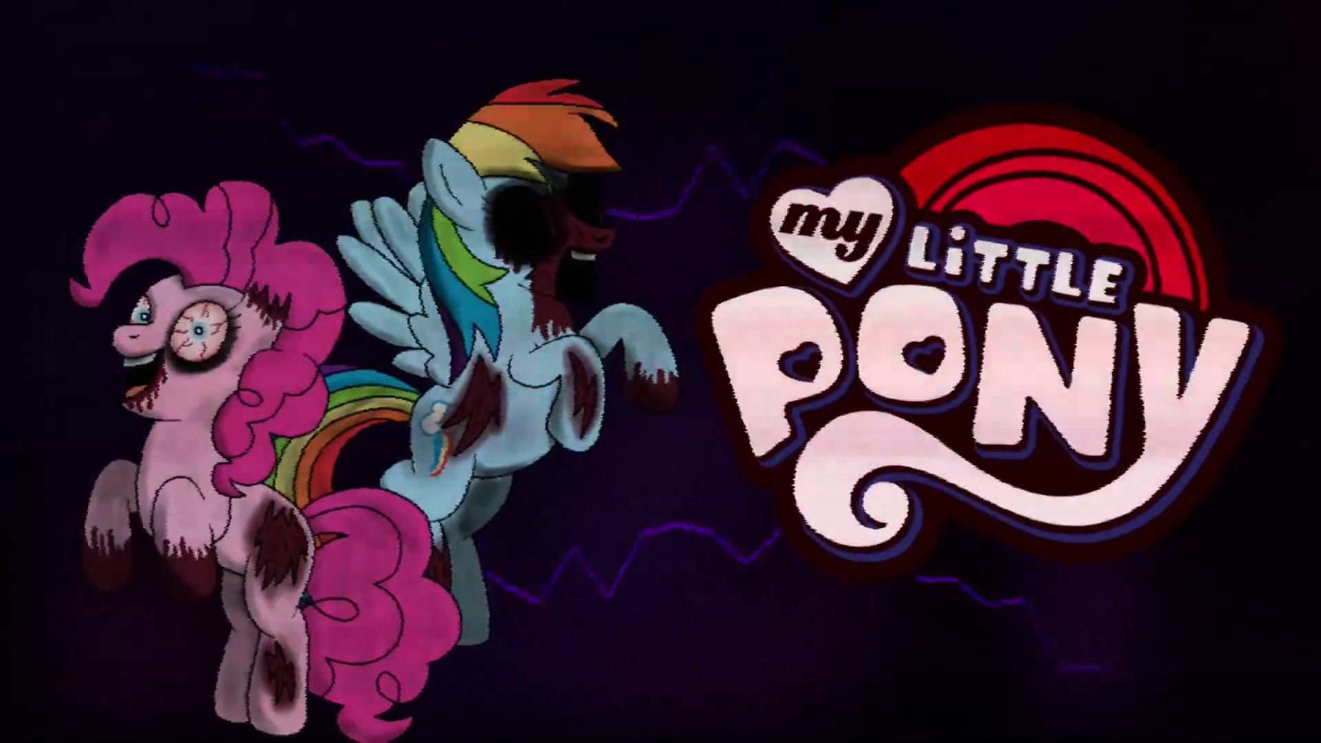 #3339741 - semi-grimdark, artist:kriz64, applejack, fluttershy, pinkie ...