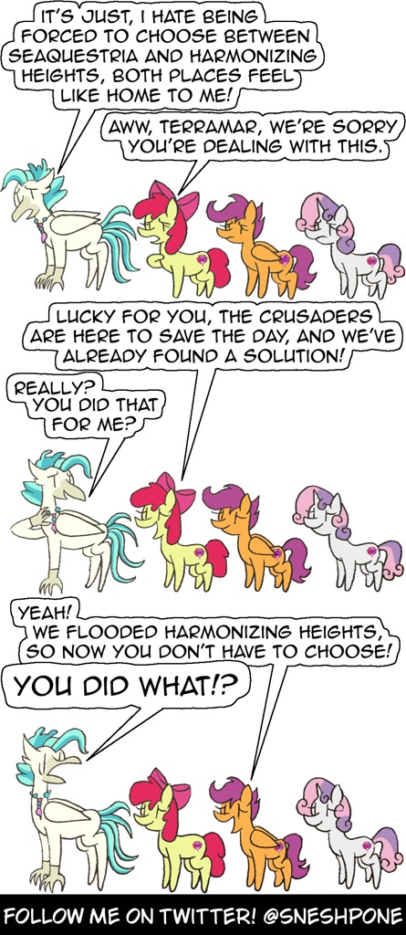 #3340064 - safe, artist:sneshpone, apple bloom, scootaloo, sweetie ...