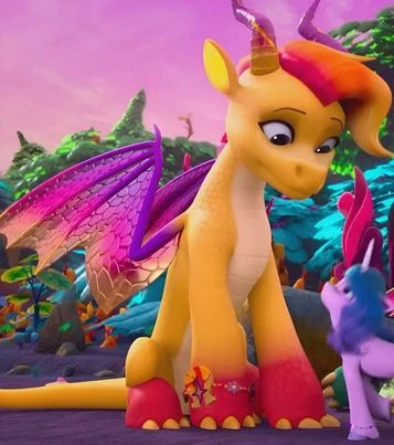 #3362784 - safe, screencap, izzy moonbow, luxxe, dragon, pony, unicorn ...