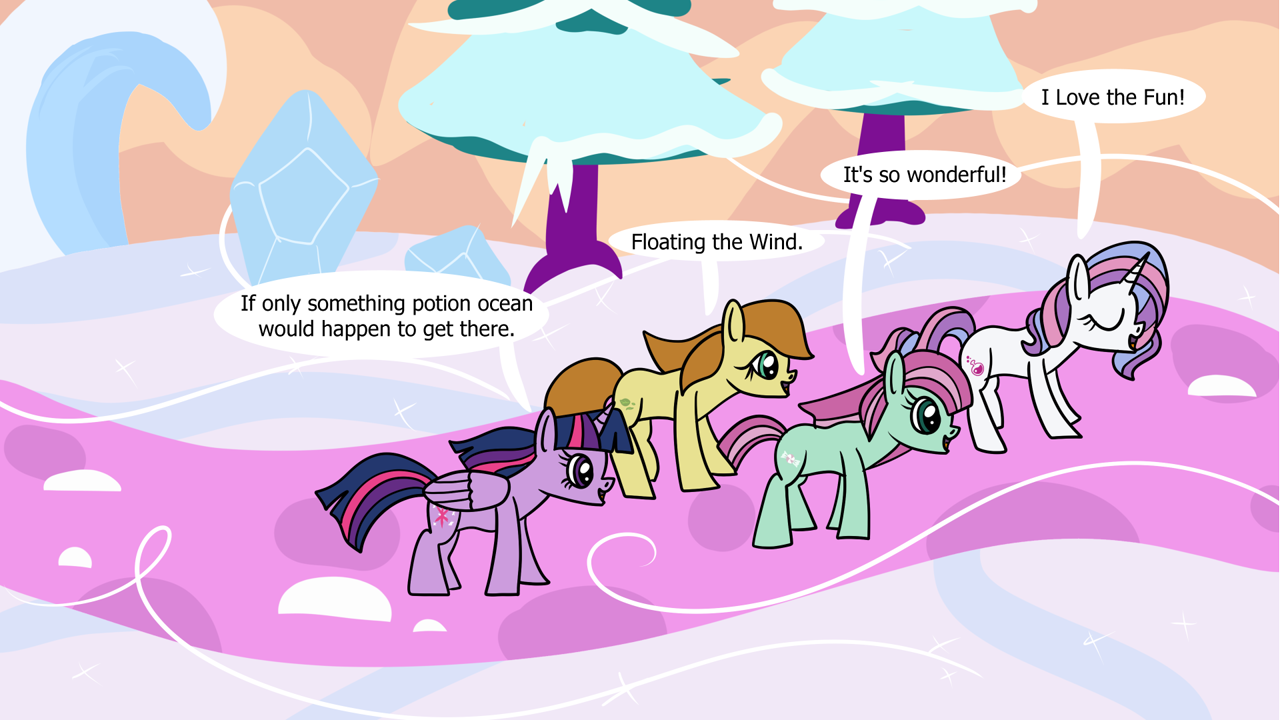 #3362886 - safe, artist:platinumdrop, caramel latte, minty (g4), potion ...