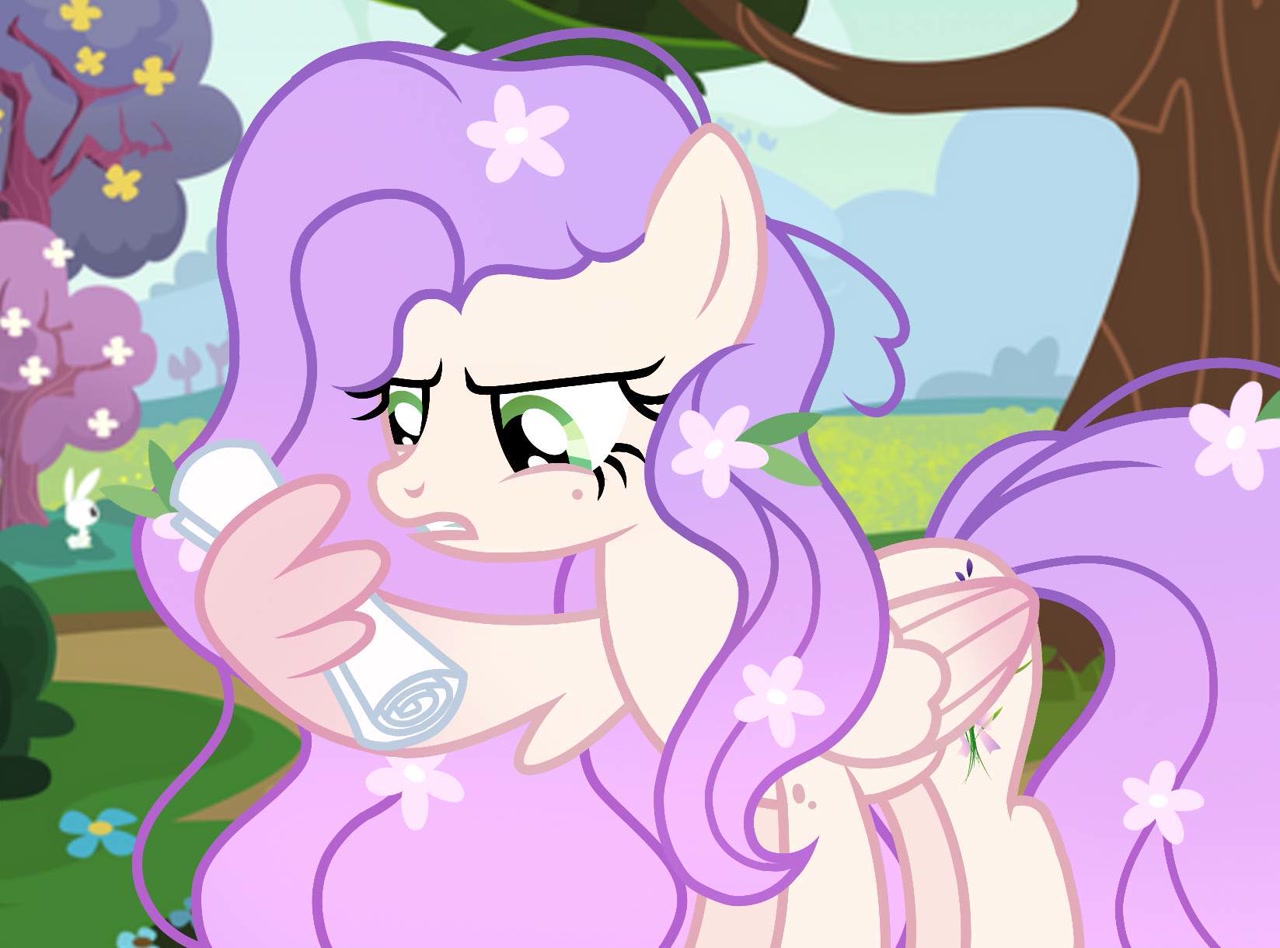 #3365991 - safe, artist:cstrawberrymilk, oc, oc:lavender mist, pegasus, pony, female, mare, solo ...