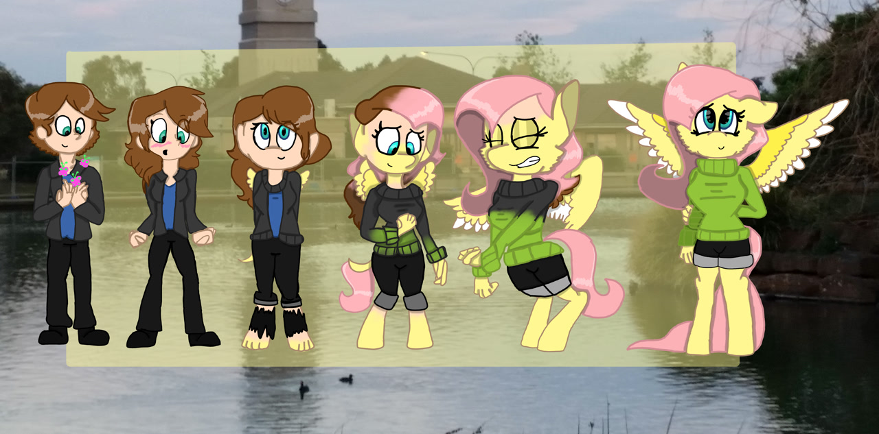 #3356006 - safe, artist:toffee-the-dingo, fluttershy, human, pegasus ...