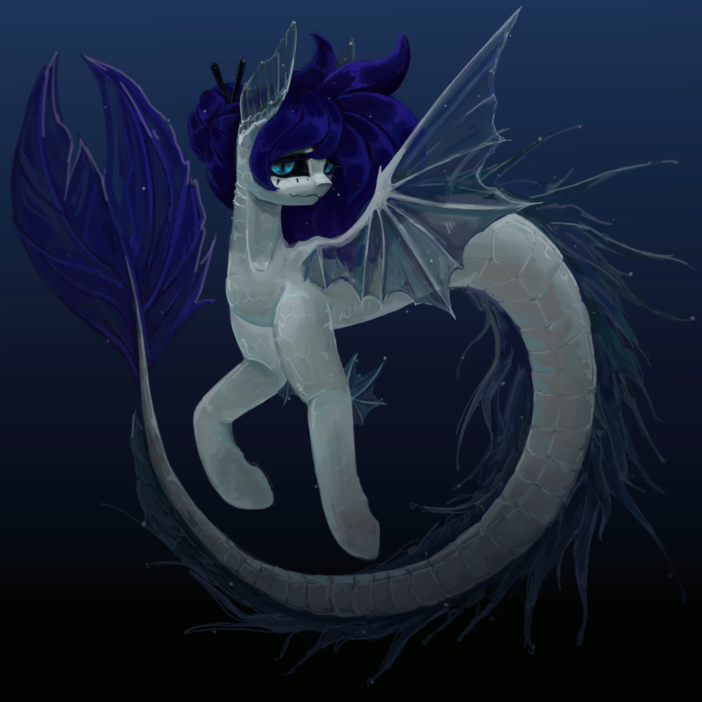 #3356317 - safe, artist:anastas, oc, oc only, oc:amethyst dawn, fish, hybrid, merpony, pegasus ...