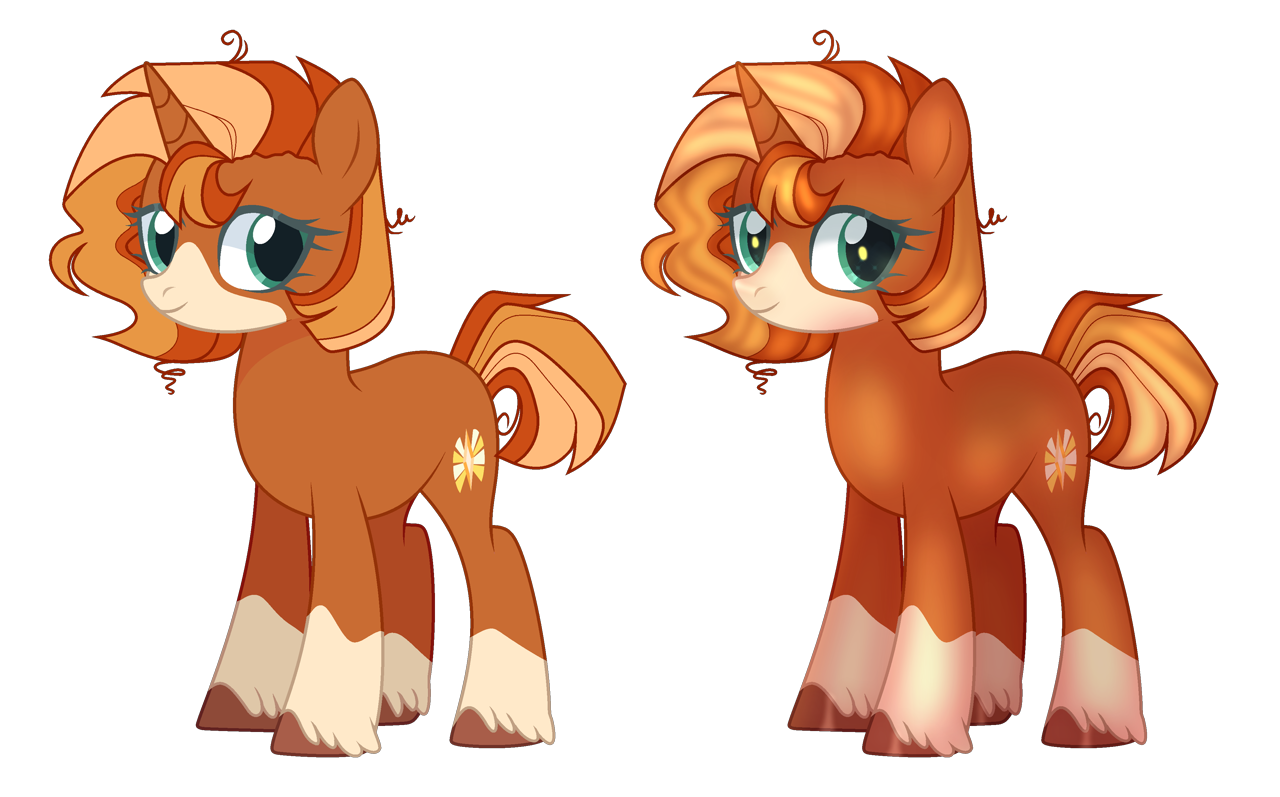 #3356349 - safe, artist:spectrumnightyt, oc, oc:sun macintosh, pony, unicorn, female, horn, mare ...