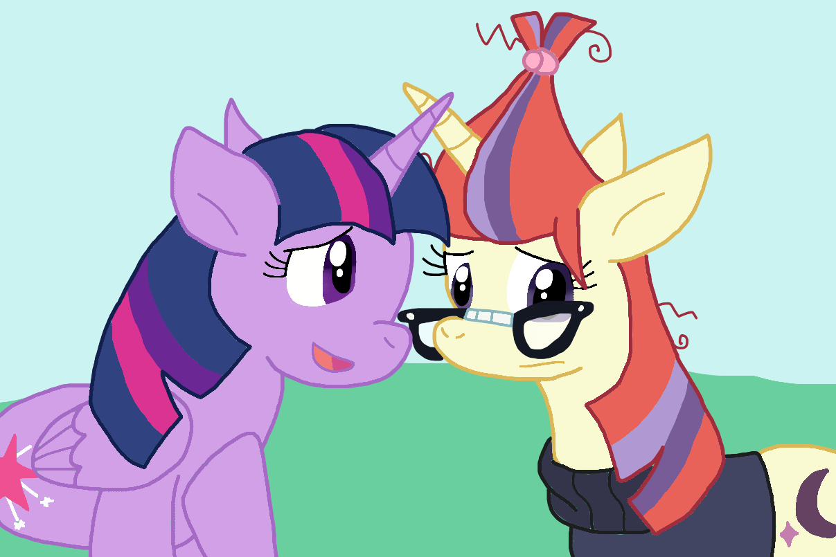 #3367978 - safe, artist:cmara, moondancer, twilight sparkle, alicorn ...