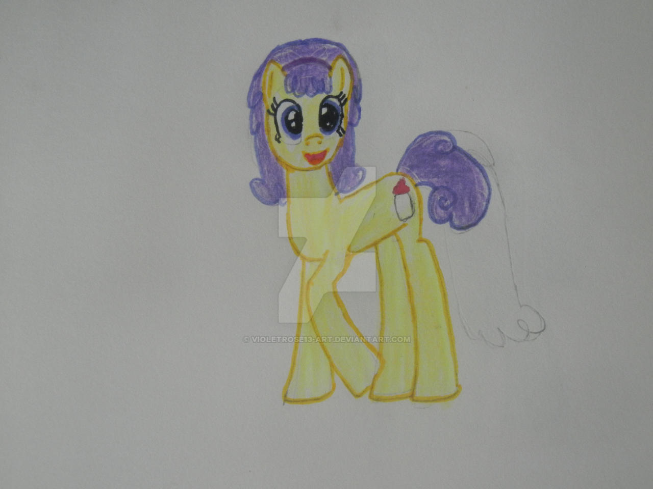 #3369377 - safe, artist:violetrose13-art, cream puff, earth pony, pony ...