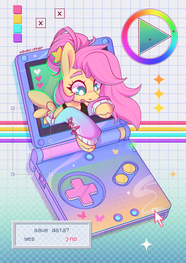 #3370019 - safe, artist:wavecipher, fluttershy, pegasus, pony, g4 ...