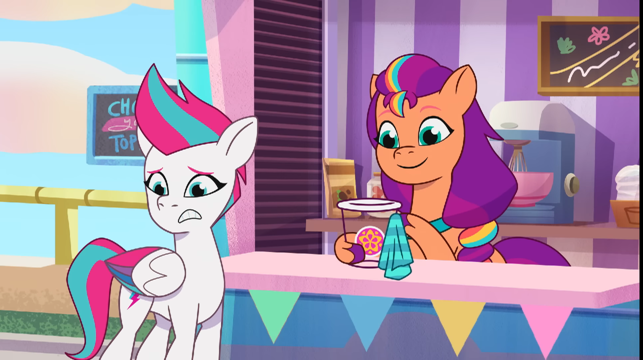 #3371547 - safe, screencap, sunny starscout, zipp storm, pegasus, pony ...