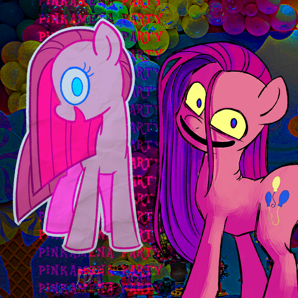 #3372344 - semi-grimdark, artist:snackbits, pinkie pie, earth pony ...