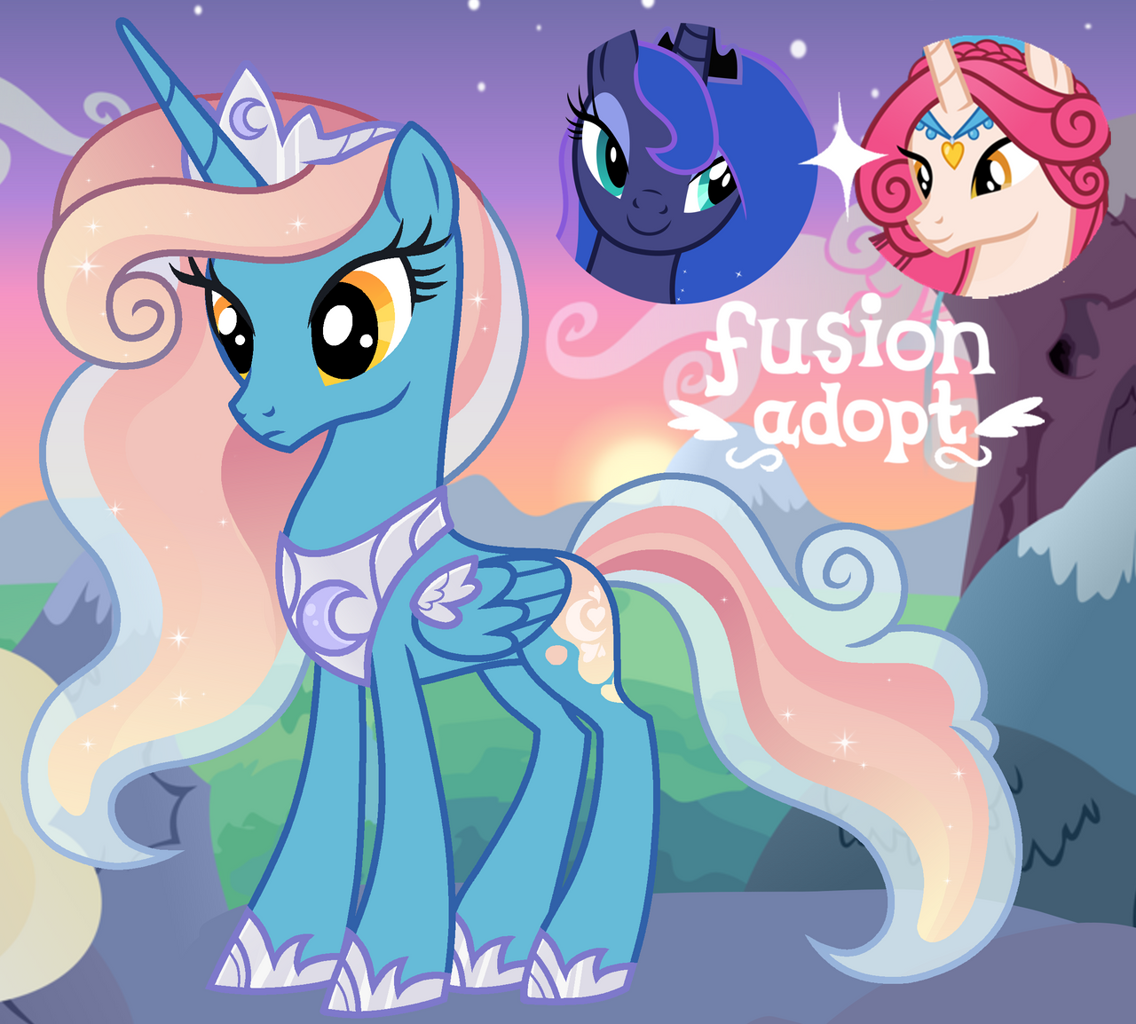 #3373391 - safe, artist:vi45, princess amore, princess luna, oc, alicorn, pony, concave belly ...